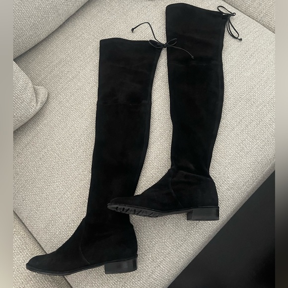 Stuart Weitzman | Shoes | Stuart Weitzman Lowland Black Suede Overthe Knee Boot Size 7m | Poshmark